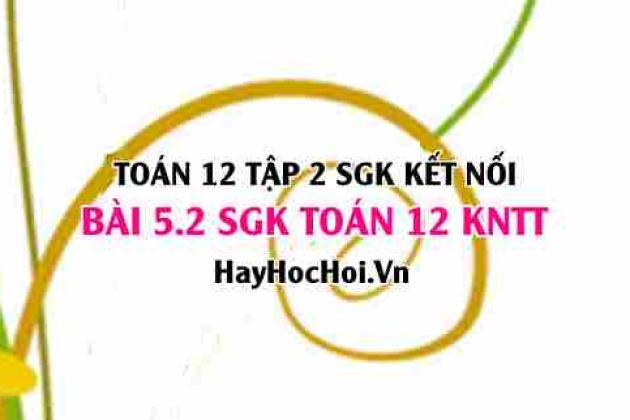 Bài 5.2 SGK Toán 12 tập 2 Kết nối tri thức
